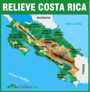 Relieve de Costa Rica | Mapa, Cordilleras, Llanuras, Va...